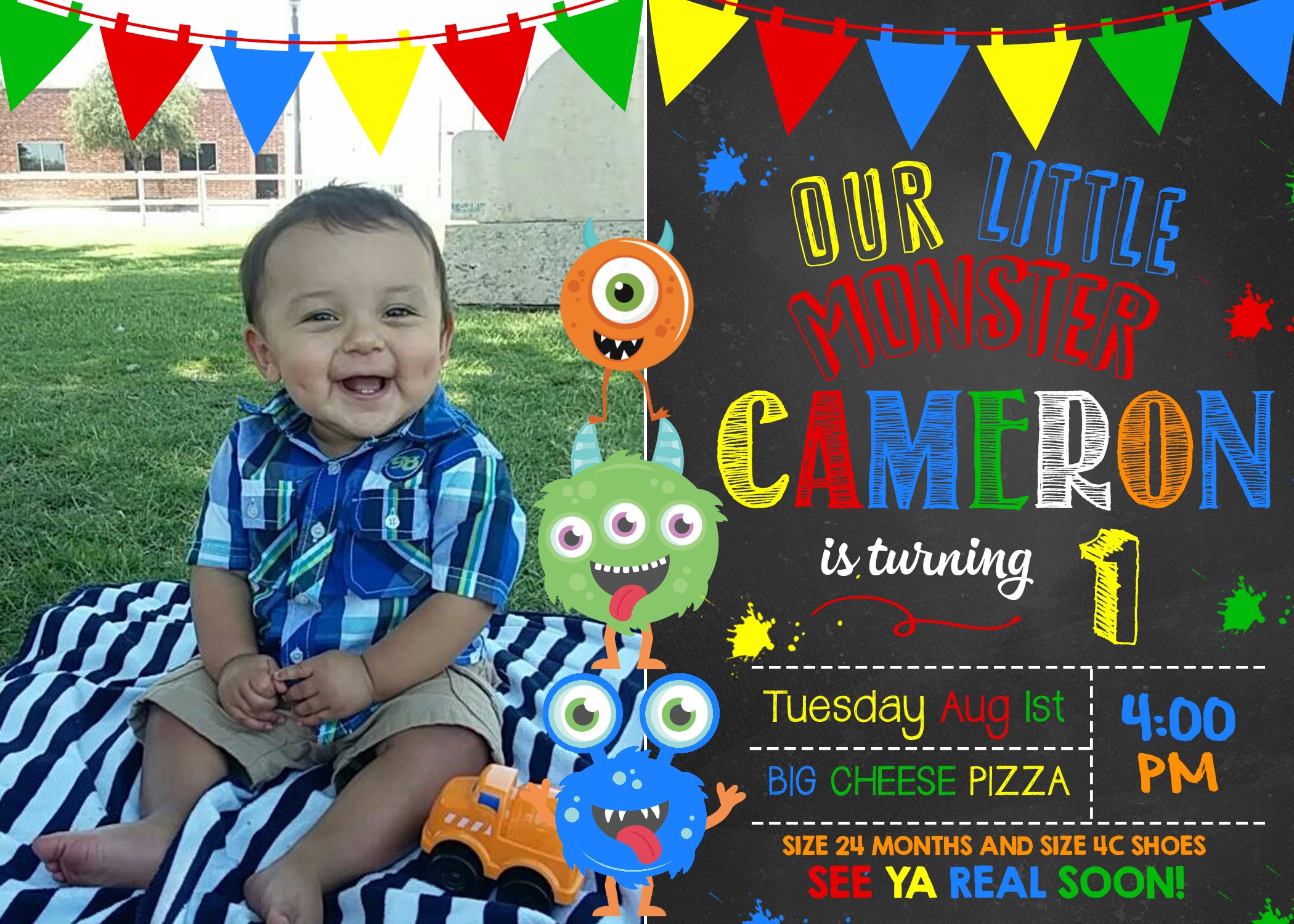 Monster Birthday Invitation DesignsbyDes monster-birthday-invitation-designsbydes